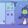 Wizard Frog Computer Desktop Theme Background Wallpaper Organizer Set ...