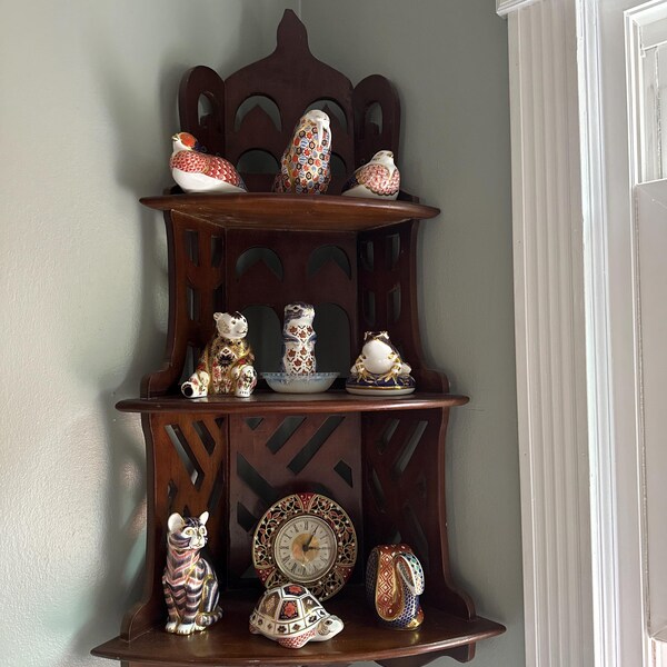 Vintage Black Forest Corner Wall Shelf - Cottage Core - Farmhouse ...