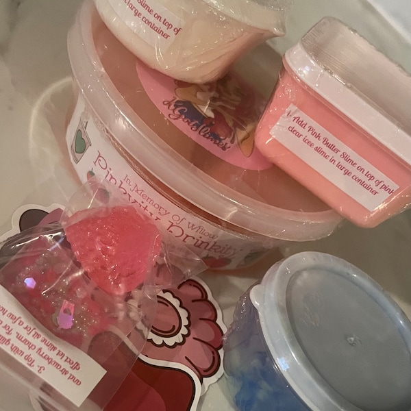 Pinkity Drinkity Slime Kit: Avalanche Icee Slime With Strawberry Charm ...