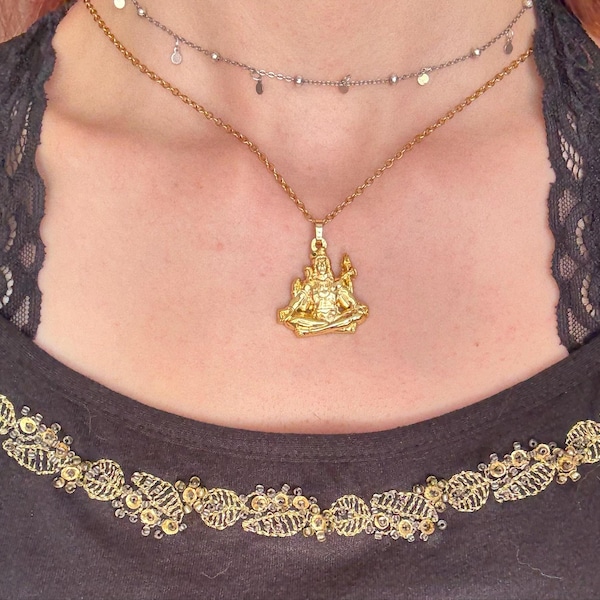 Lord Ganesha Hinduism Pendant Necklace – Gold, Good Luck & Protection ...