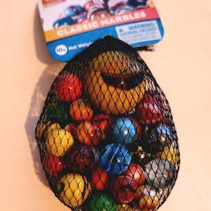 25 Glass Marbles TIGER SHARK Iridescent White Blue Purple Game - Etsy