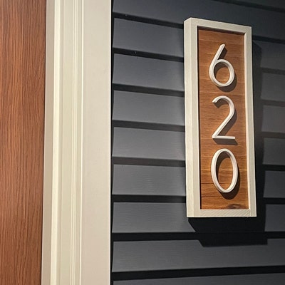 White Cedar Cedar House Numbers Cedaraddress Sign White House Numbers ...