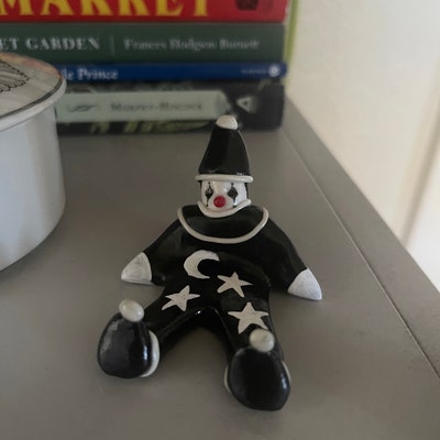 Mini Moon and Stars Clown Figurine - Etsy