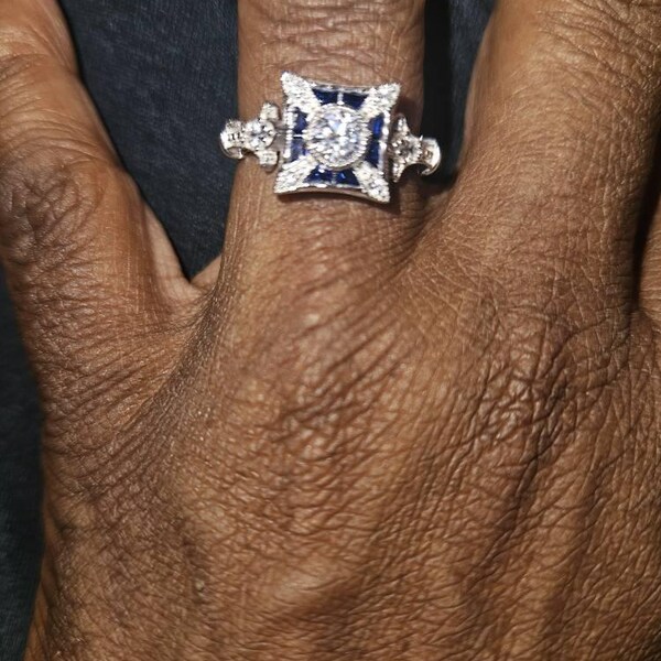 Old Mine Cut Moissanite Diamond Drop Earring, Solitaire Omega Back ...