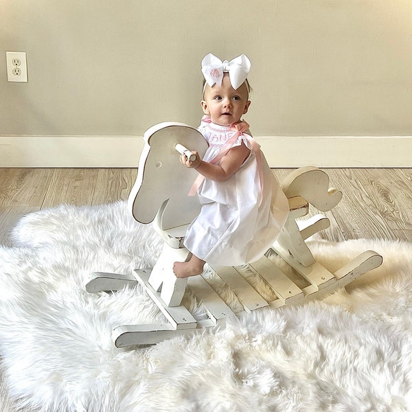 Smocked Name Bubble,custom Smock,hand Smocked Bishop Dress,monogram ...