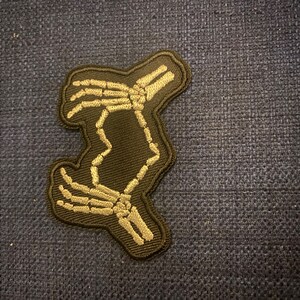 Skeleton Hands Heart Love Embroidered Iron on Patch Halloween Costume ...