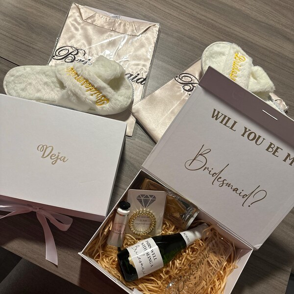 Best Man Gift Box, Groomsmen Proposal Gift Box, Empty Wedding Gift Box ...