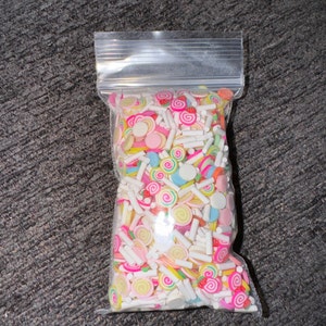 CANDY LAND Mix, Bright Polymer Clay Fake Sprinkles With Dessert Slices ...