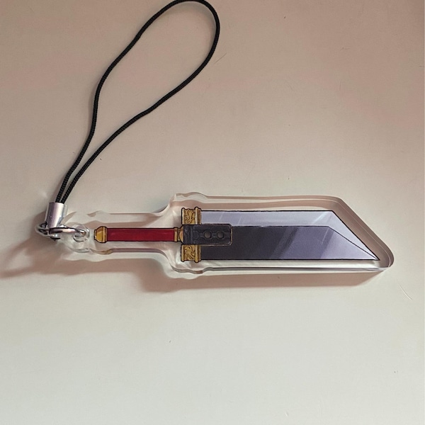 Video Game Sword Clear Acrylic Charm | Phone Charm, Video Game Charm ...