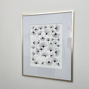 Original Funky Flower Art Black and White Floral Print - Etsy
