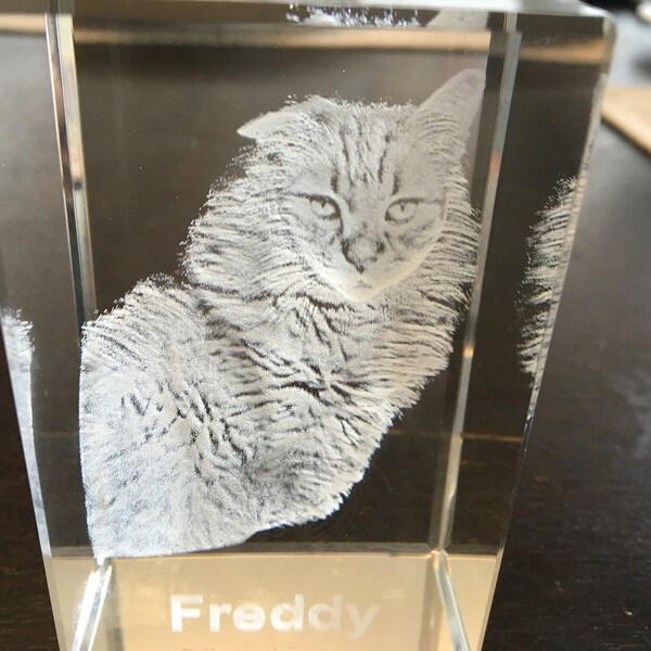 Personalized 3D Photo Engraved Crystal: Unique Memorial Gift - Etsy