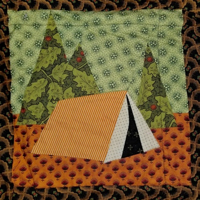 Camping Tent Paper Pieced Quilt Block Pattern PDF - Etsy
