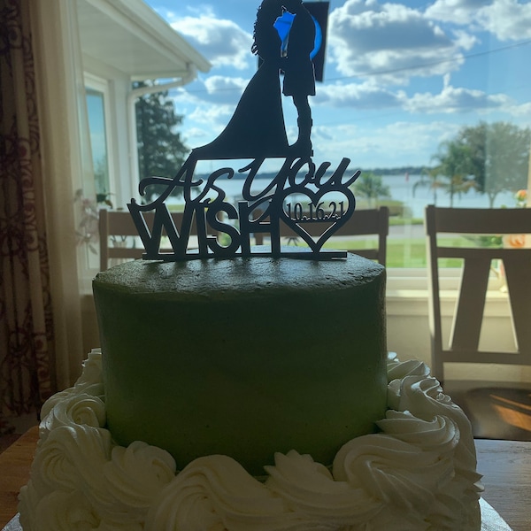 As You Wish With Date Heart Princess Bride Wedding Cake Topper - Etsy