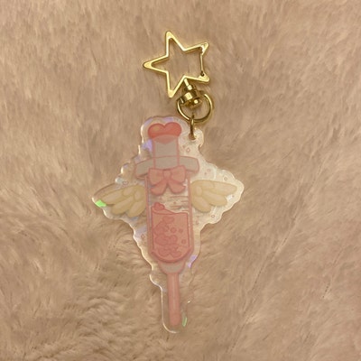 Angel and Demon Holographic Menhera Syringe Keychains - Etsy