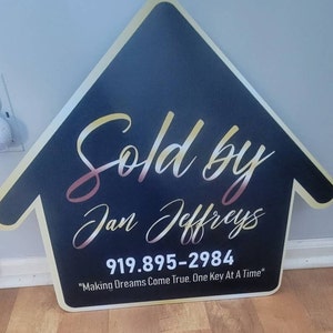 2 Pack Personalized Real Estate Marketing Closing Signs, Customized ...