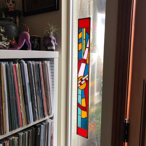Stained Glass Window Glass Panel Suncatcher Abstract Art Glass Stained ...