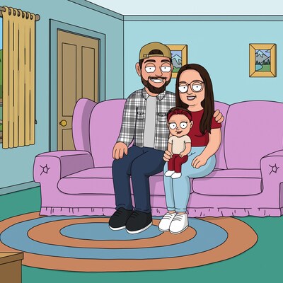 SALE Custom Family Guy Portrait, Cartoon Style, Personalized Family ...