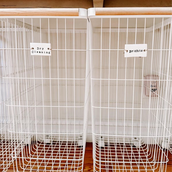 Custom Laundry Basket Tags L Lights Darks White Towels Labels L Clay ...