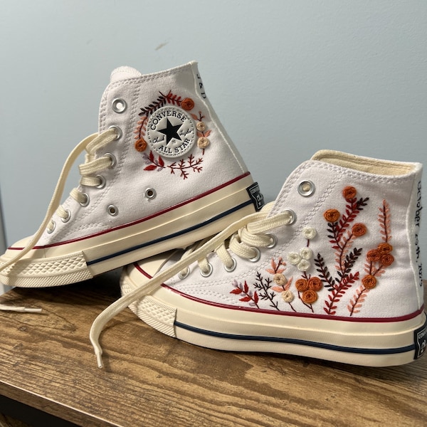 Embroidered Converse Dog, Custom Converse Embroidery Puppy, Embroidered ...