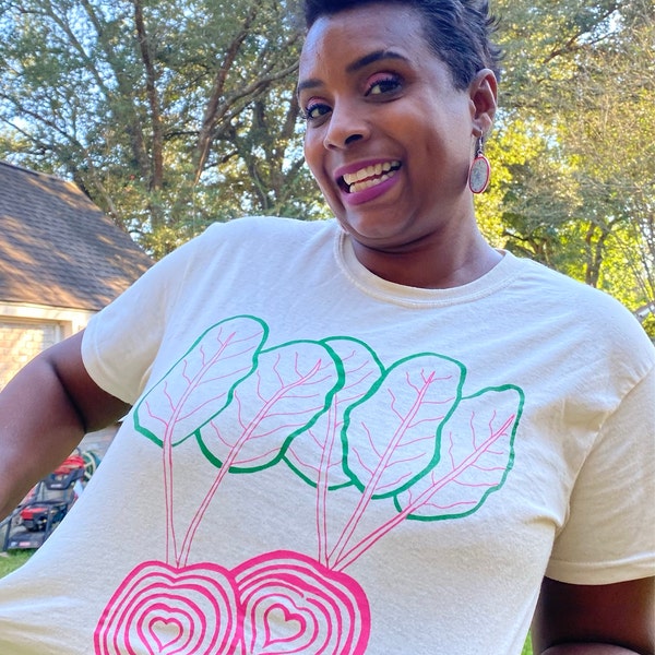 Beet Shirt, Graphic Tee, Vegetable Screen Print Shirt, Clothing Foodie ...