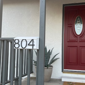 Clean Modern House Numbers / Black House Number / Outside - Etsy