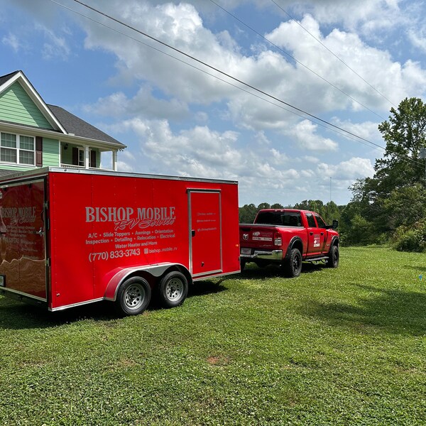 Custom Trailer Signs - Sides & Back Signs / Lettering in 1 Color of ...