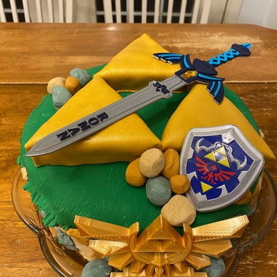 Zelda Master Sword Personalized Cake Topper - Etsy
