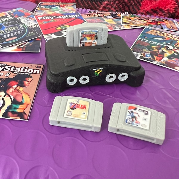 Min64 - Mini Game Console - Add Games and Cart Storage! - Etsy