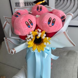Kirby Plushies Bouquet. Yellow Bouquet. Birthday Gift. Graduation Day ...