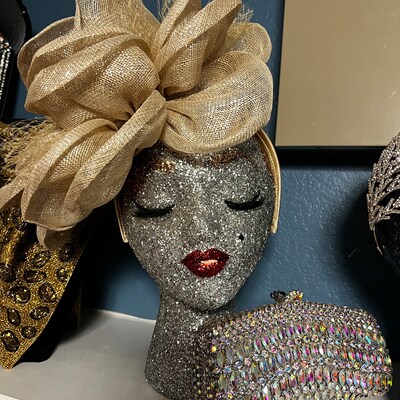 Ms. Drizzle, Custom Glitter Mannequin Head Display Lightweight and ...