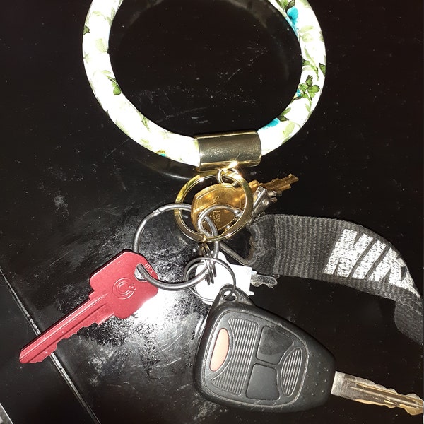 Leather Bangle Keychain Bracelet, Key Saver, Lanyard Bracelet,key Ring ...