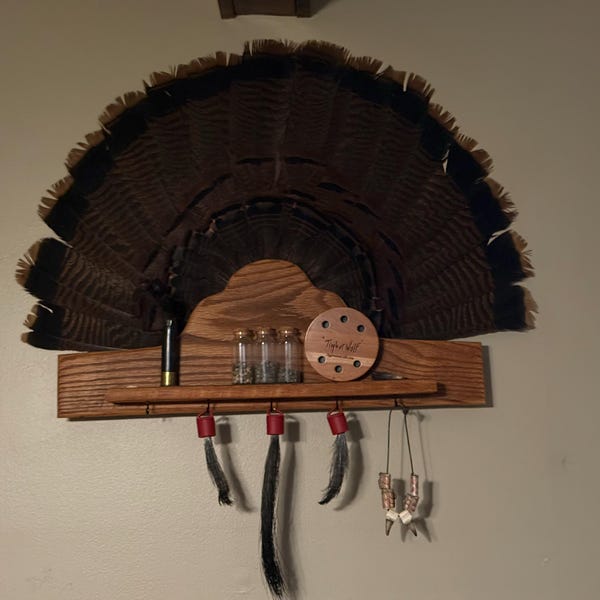 Multi Beard Turkey Fan Display WITH SHELF - Etsy