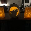 Wolf Pumpkin Carving Stencil: Halloween Jack-o-lantern Template ...