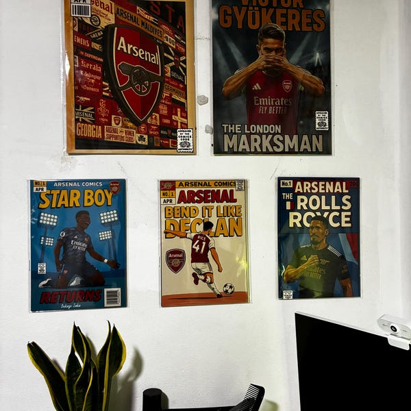 The Emirates Stadium Arsenal Comic Book Print Wall Art Poster - the ...