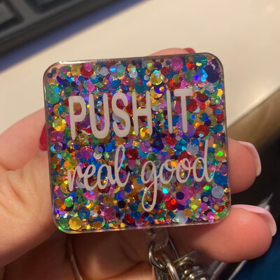 Push It Real Good Labor and Delivery Retractable Badge Reel - Etsy