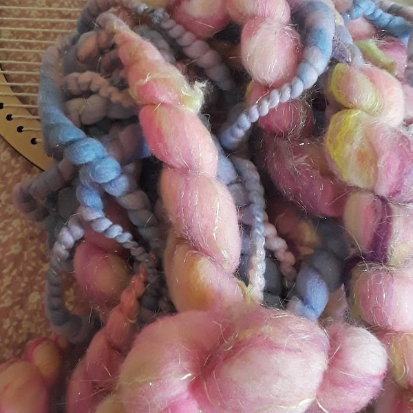 Wire Art Yarn, Handspun Art Yarn Weaving Yarn Corespun Super Bulky ...