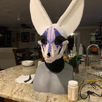 Toony Cat Feline Bone Skull Mask Movable Moving Hinge Jaw - Etsy