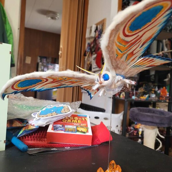 Mothra 2003 Tokyo SOS Statue: Realistic Silk Fur Sculpture - Etsy