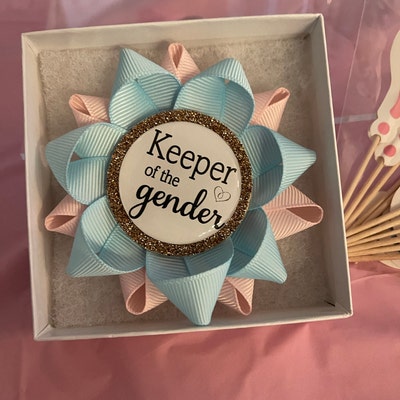 Gender Keeper Pin Keeper of the Gender Pin Pink and Blue - Etsy