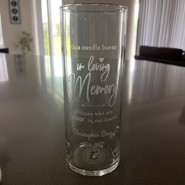 Personalized Memorial Vase - in Loving Memory Vase, Floating Wedding ...