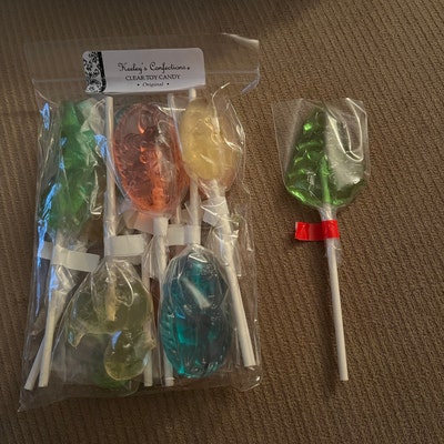 Vintage Clear Toy Candy Barley Lollipops 9 Count Vintage 3 - Etsy