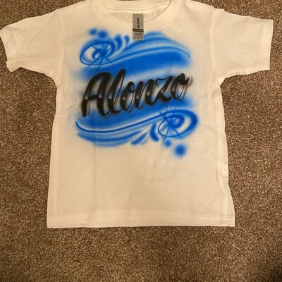 Airbrush T Shirt Script Name - Etsy