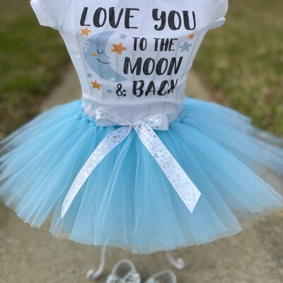 Love You to the Moon and Back Baby Onesie®, Moon and Stars Cute Baby ...