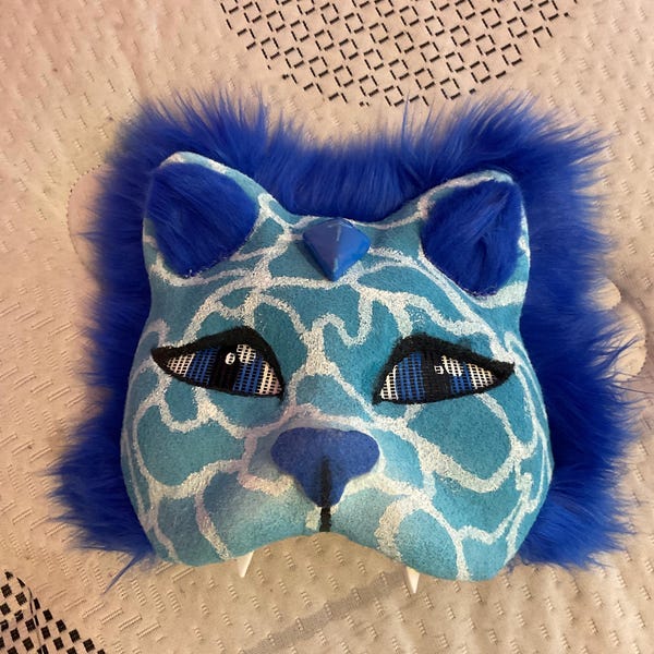 Fire Elemental Quadrobics/therian Cat Mask - Etsy