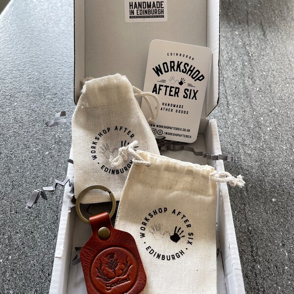 Handmade Leather Highland Stag Key Chain: Scottish Souvenir - Etsy