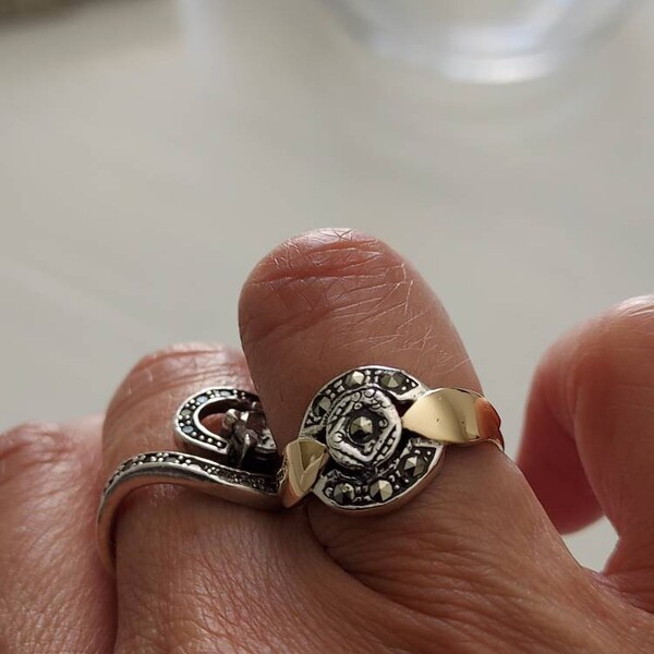 Century-old Vintage Ring, Gold Ring, Sterling Silver Ring Antique Ring ...