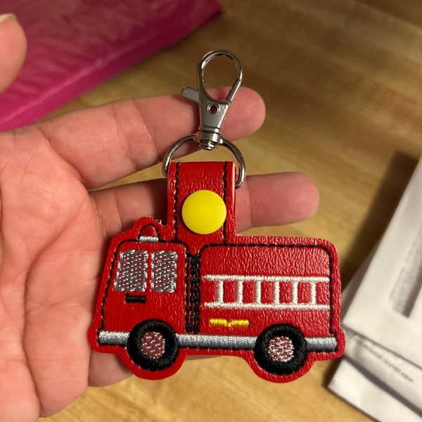 Fire Truck Keychain, Fire Truck Key Chain, Fire Truck Keyring, Fire ...