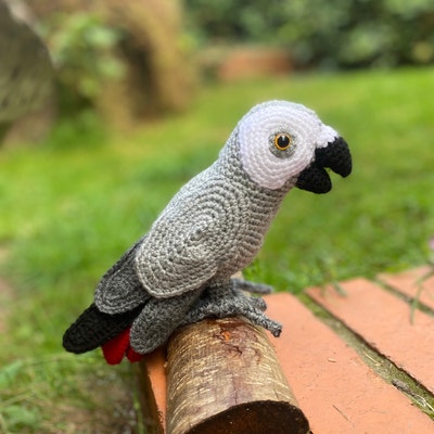 African Grey Parrot Crochet PATTERN USA Terms - Etsy