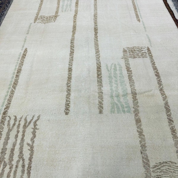 Vintage Faded Pale Colors Rug for Home and Nursery Decor, Low Pile ...