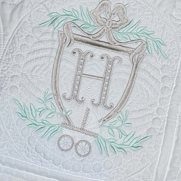 Quail Filigree Embroidery Monogram File Digital Embroidery Machine File ...